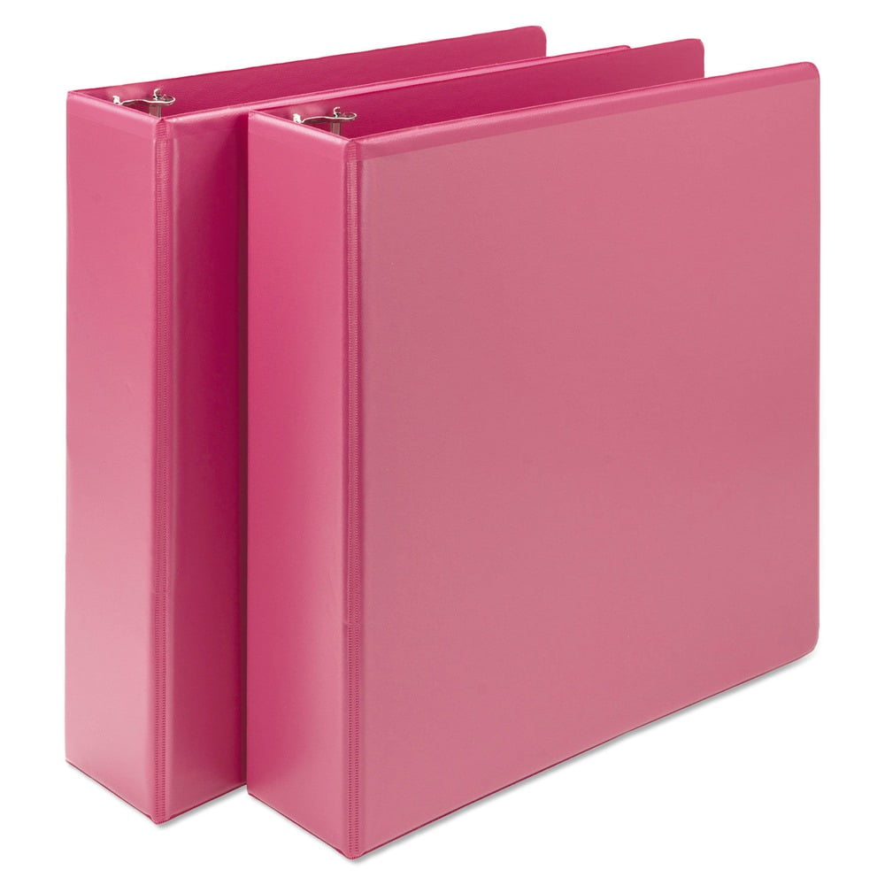 Samsill Earth's Choice 2" Inch Biobased Pink Round Ring View Binders, 2 ...