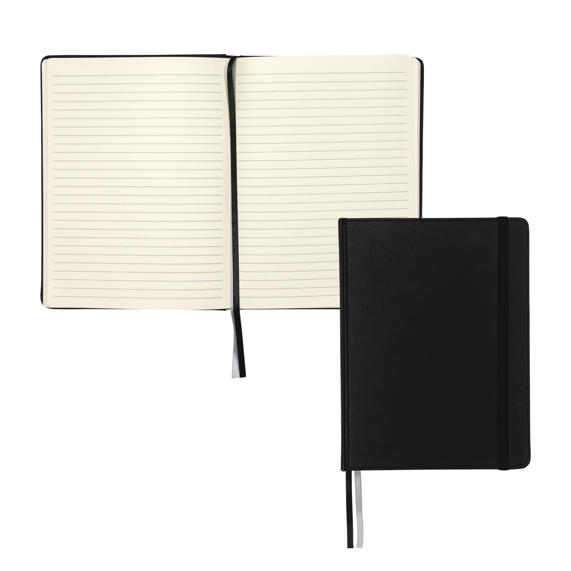 Samsill Large Hardbound Writing Notebook Journal, 7.5"x10", Black ...