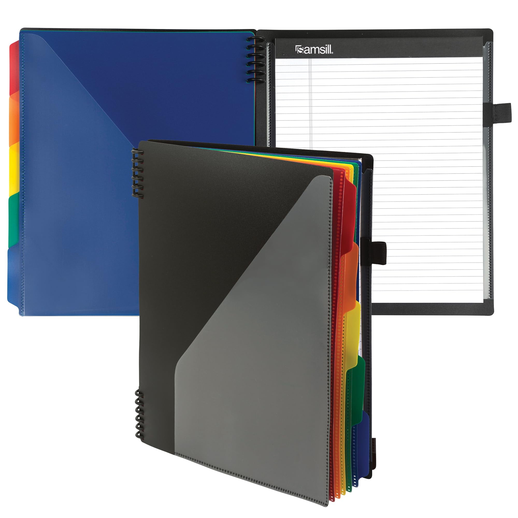 Samsill Left-Handed 10 Pocket Poly Project Organizer with 5 Dividers ...