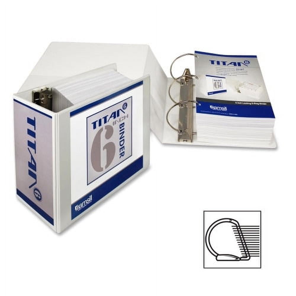 Samsill Non-stick View D-Ring Binder 6" Binder Capacity - Letter - 8 1/ ...