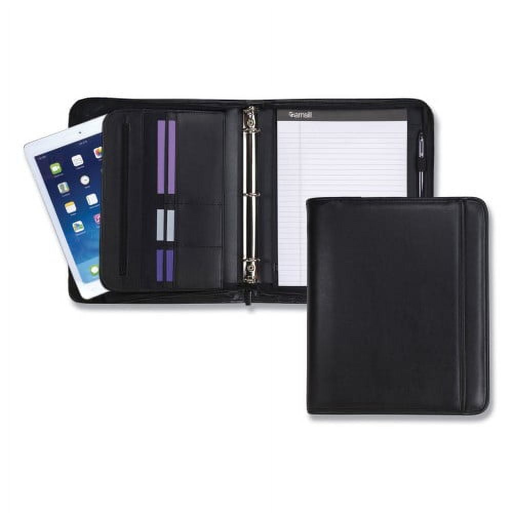 Samsill Professional Zippered Pad Holder/Ring Binder, Pockets, Writing ...