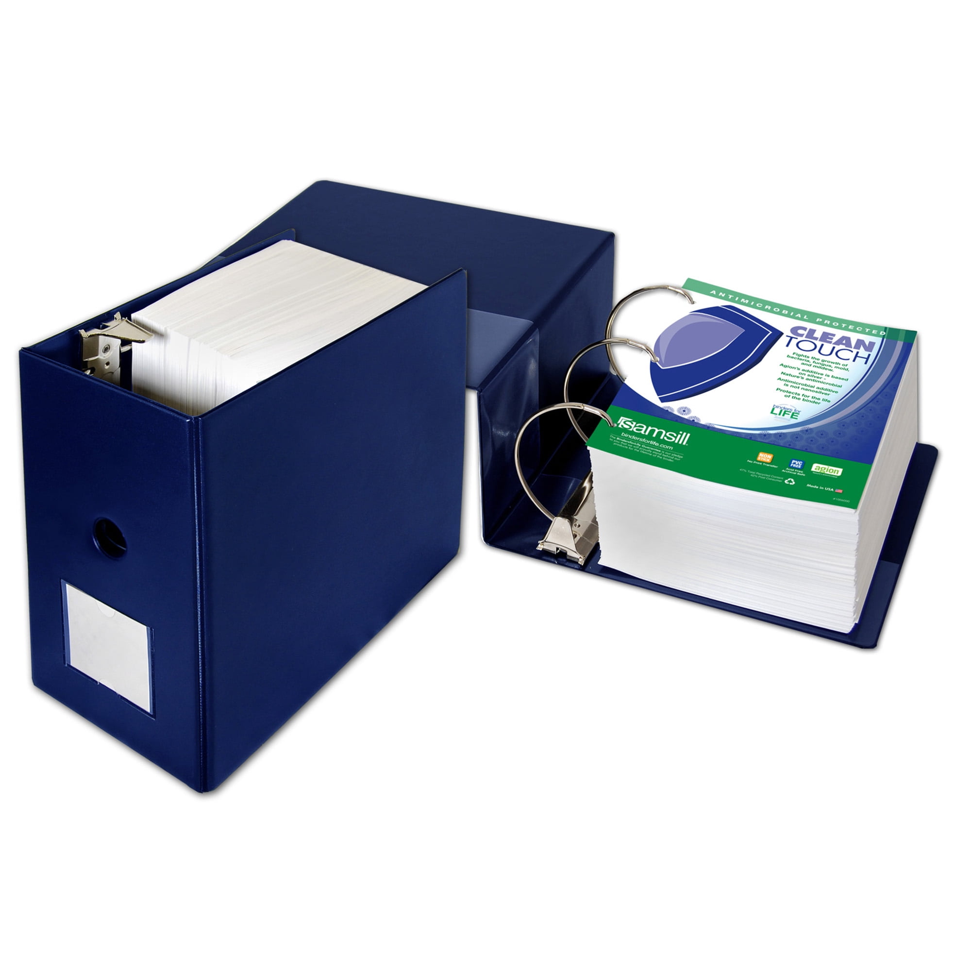 Samsill Reference Binder Durable 6", Locking D-Rings, Blue - Walmart.com