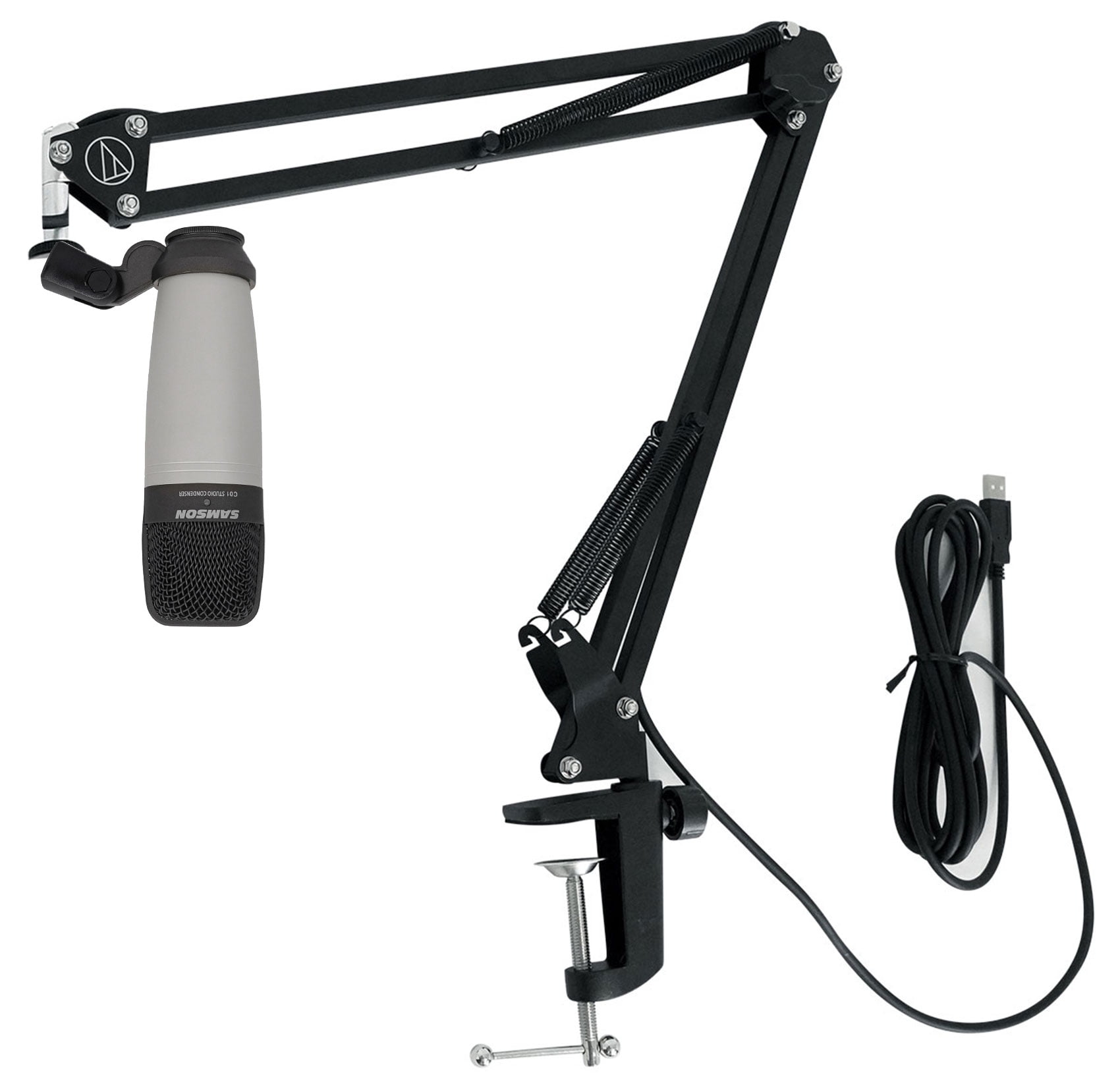 Samson C01 Studio Condenser Mic Recording Microphone+Audio Technica ...