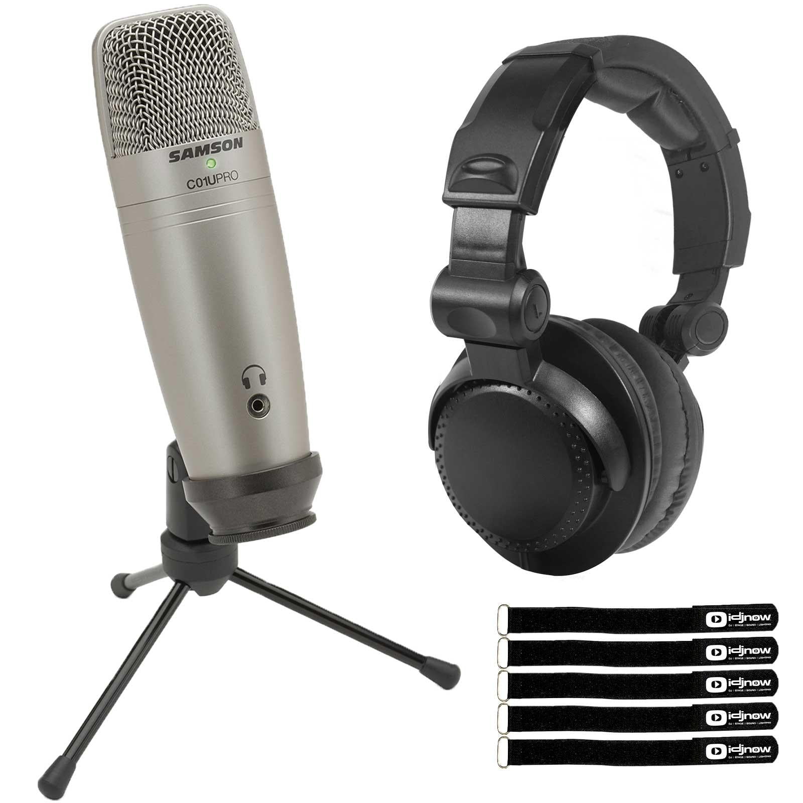 Samson C01U Pro Condenser Microphone with Monitoring Headphones Package ...