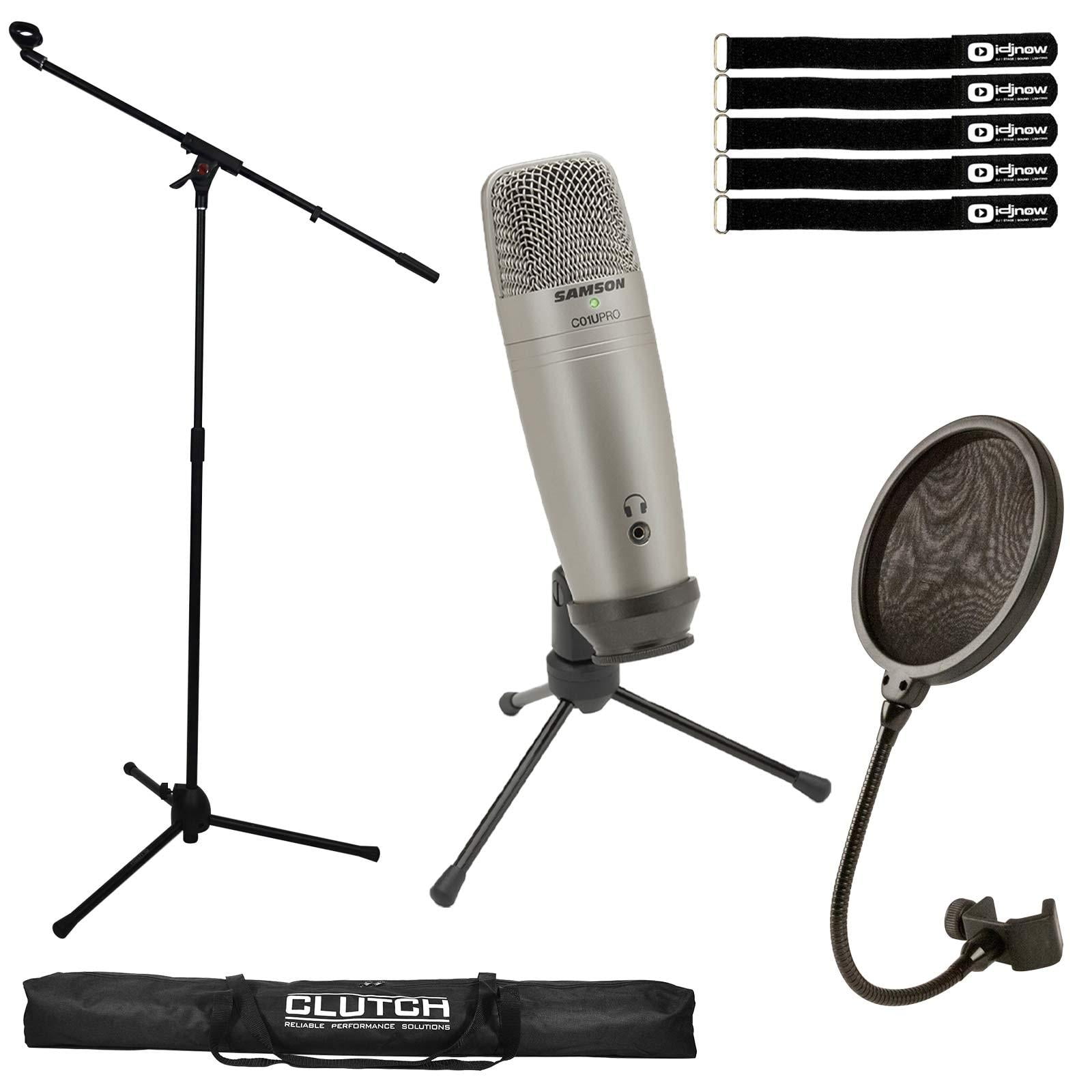 Samson C01U Pro USB Studio Condenser Microphone with Microphone Boom ...