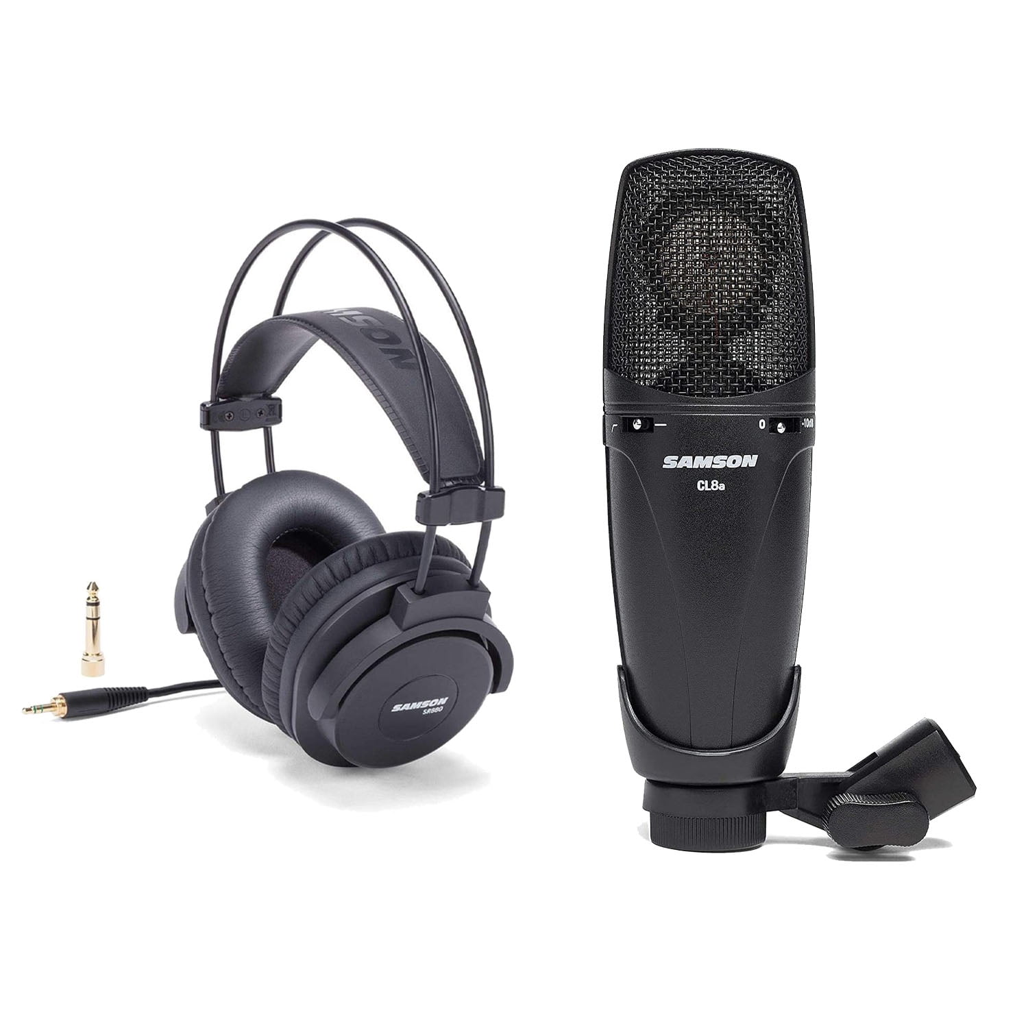 Samson CL8A Multi-Pattern Microphone and SR880 Closed-Back Headphones ...