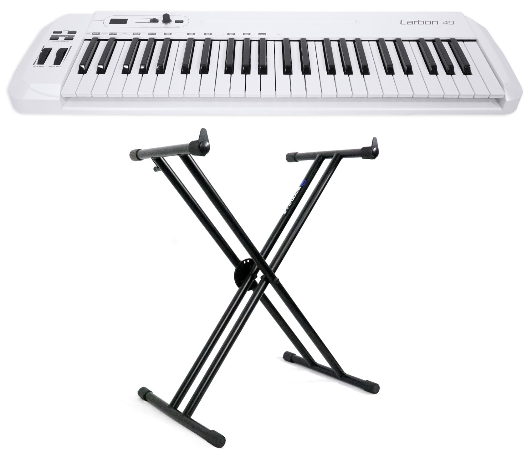 Samson Carbon 49 Key USB MIDI DJ Keyboard Controller + Software + Stand ...