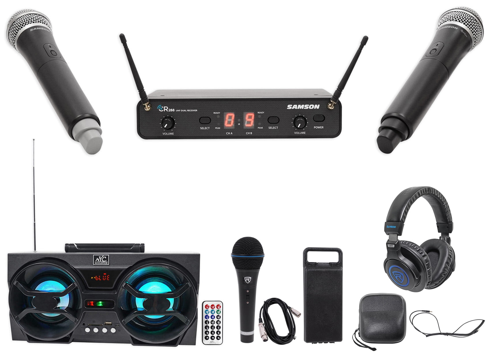 Samson Concert 288 Handheld 2-Ch Wireless Microphone System w/2 Mics ...