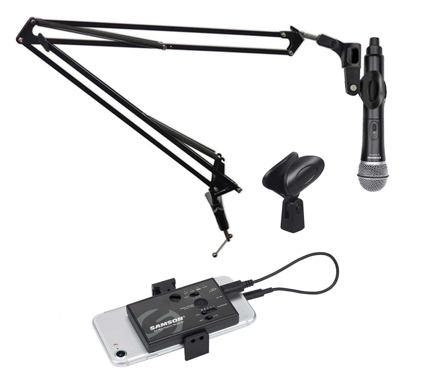 Samson Go Mic Mobile Wireless ASMR Recording Streaming Kit w/Microphone ...