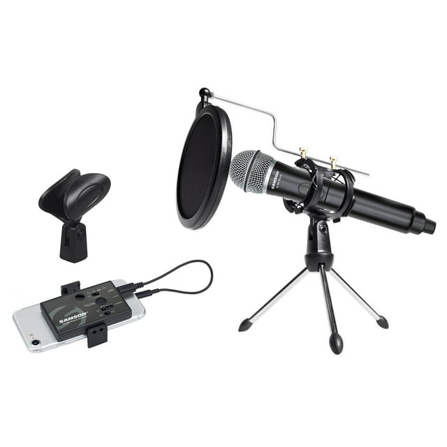 Samson Go Mic Mobile Wireless ASMR Recording Streaming Kit w/Microphone ...