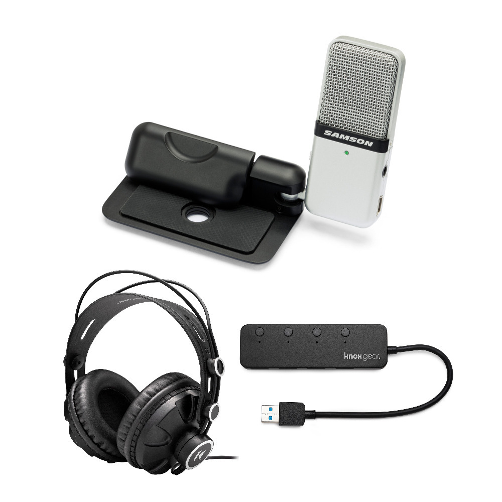Samson Go Mic Portable USB Condenser Microphone Bundle with Headphones ...
