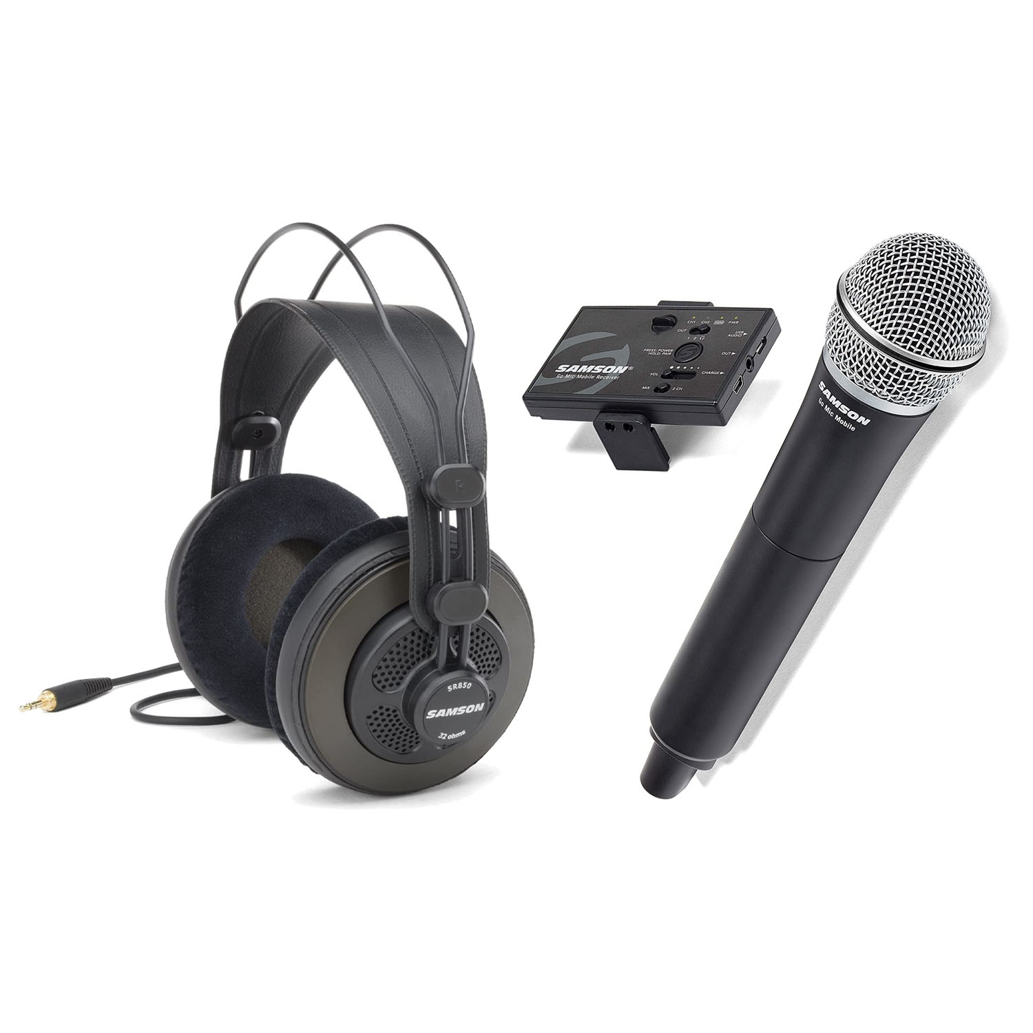 Samson Go Mic Wireless System Q8 Microphone and SR850 Open-Back ...
