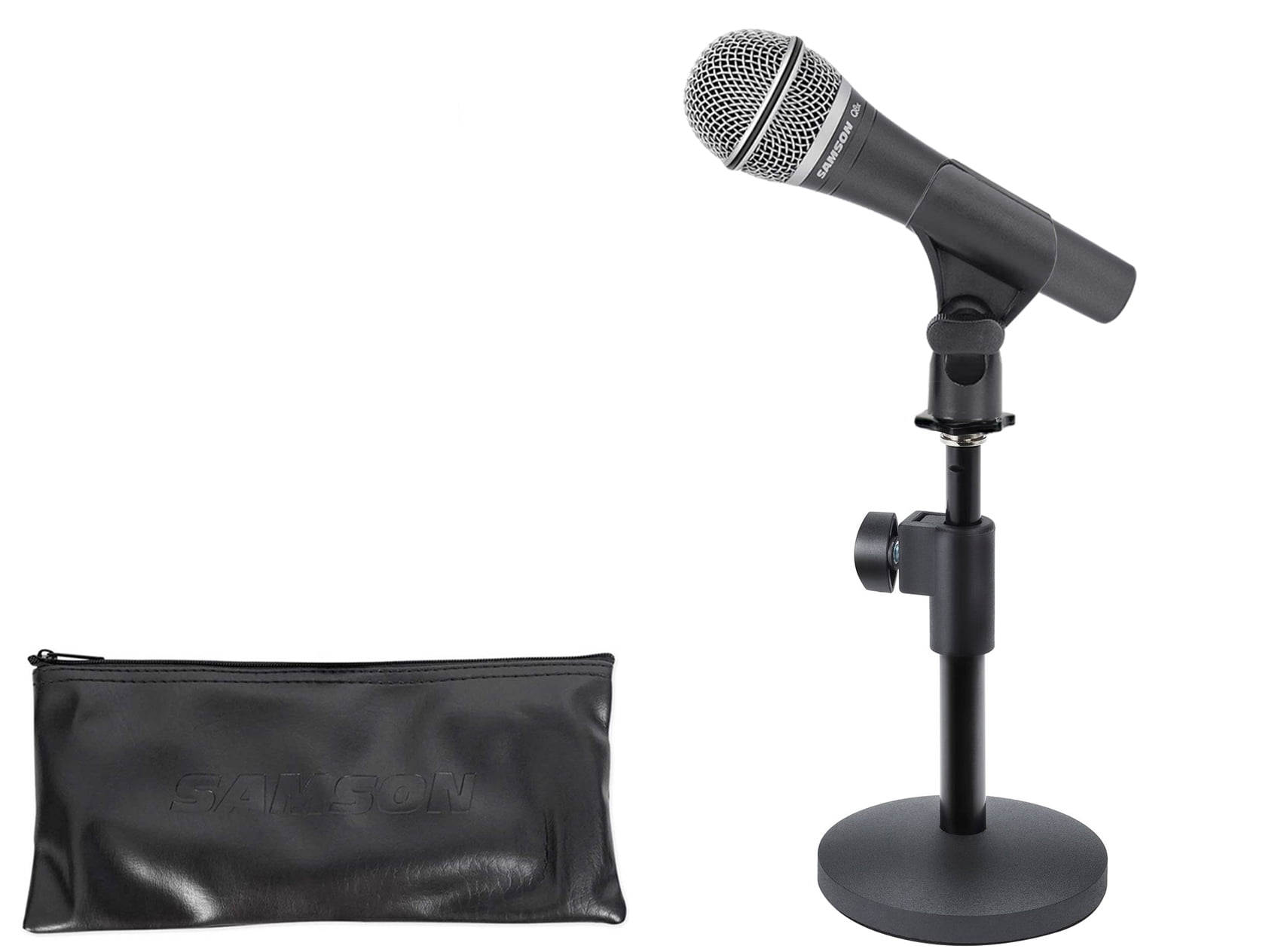 Samson Q8x Dynamic Microphone+Weighted Desktop Mic Stand For Studio ...