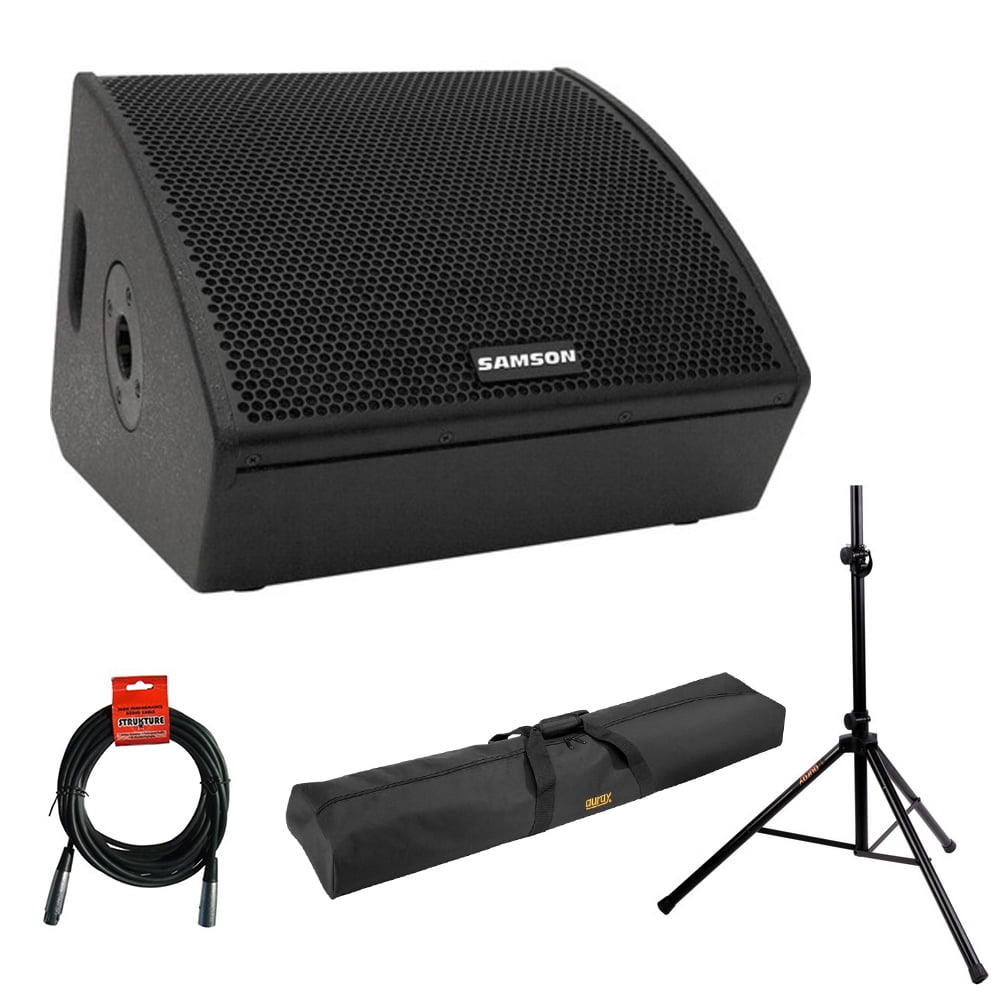 Samson RSXM12A - 800W 2-Way Active Stage Monitor (12") Bundle with ...