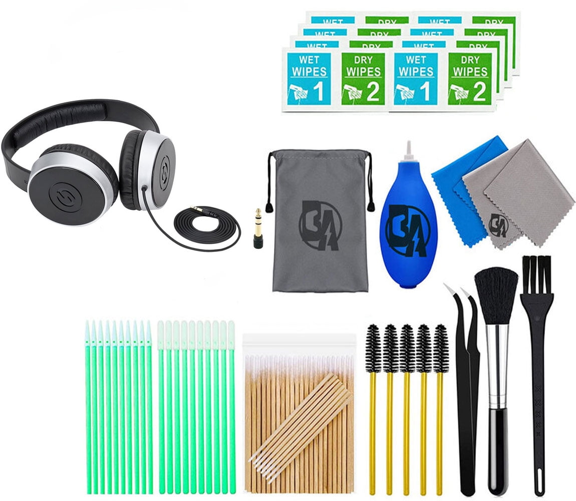 Pre-Owned Samson Sr Wired Over-Ear Headphone In Black With Cleaning Kit ...