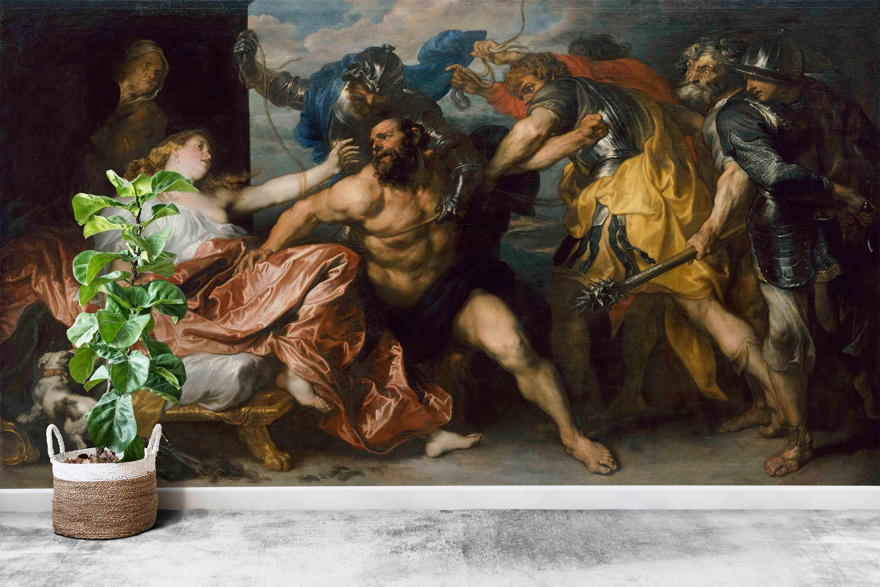 Samson and Delilah, Van Dyck Wall Print, Bright Wallpaper, Modern ...