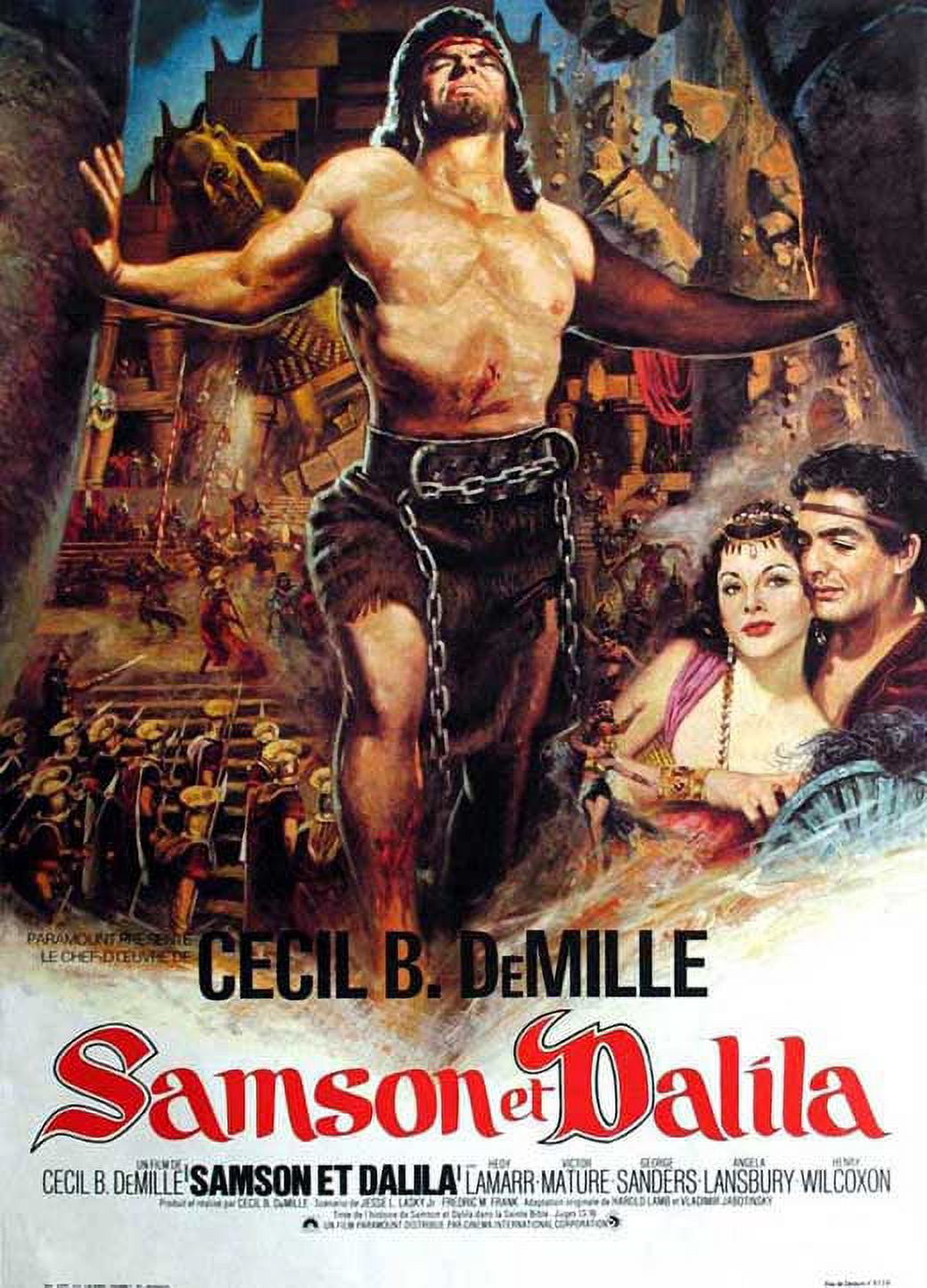 Samson and Delilah - movie POSTER (Style G) (11" x 17") (1949 ...