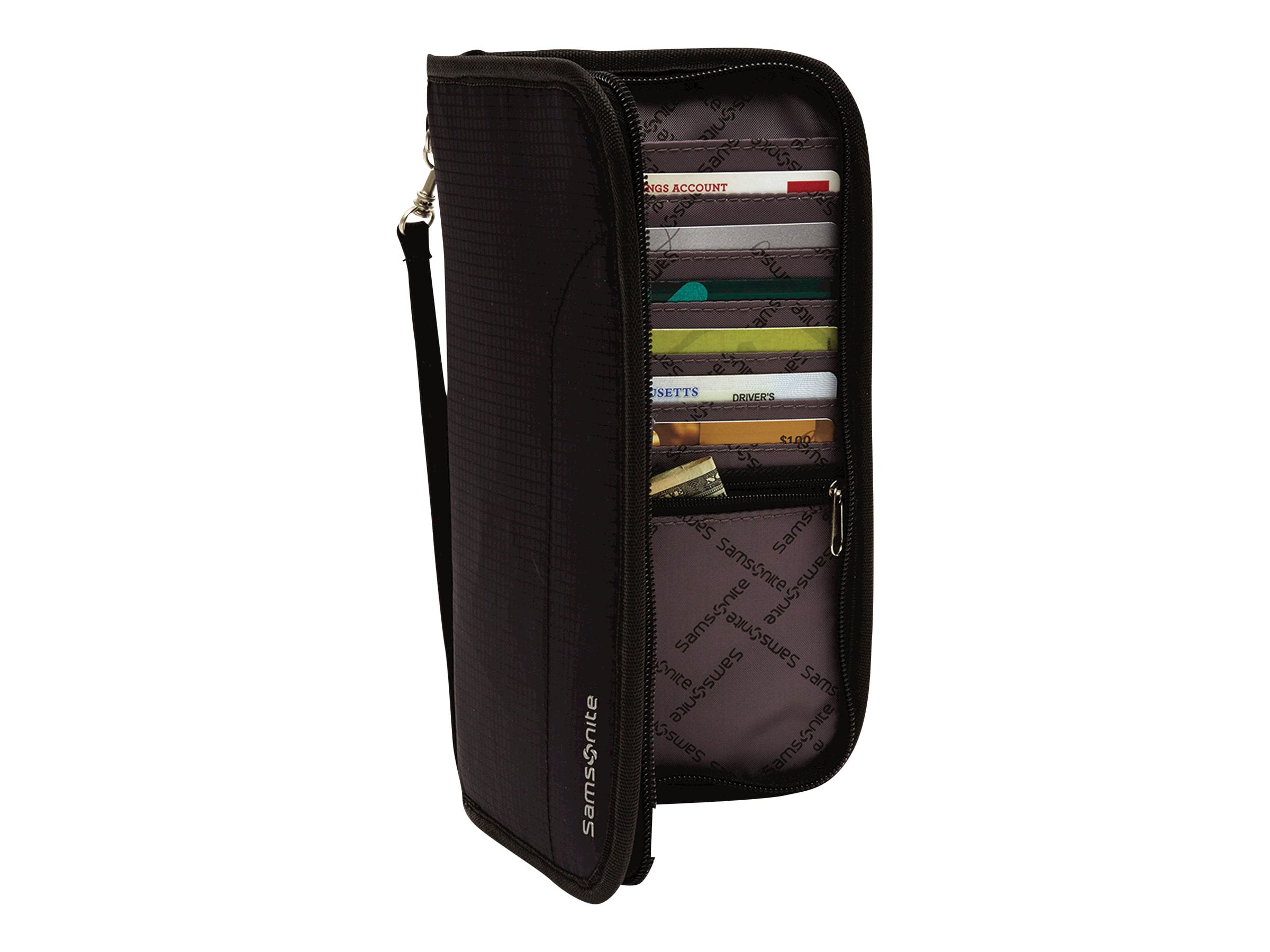 Samsonite RFID Zip Close Travel Wallet Wallet polyester black Walmart
