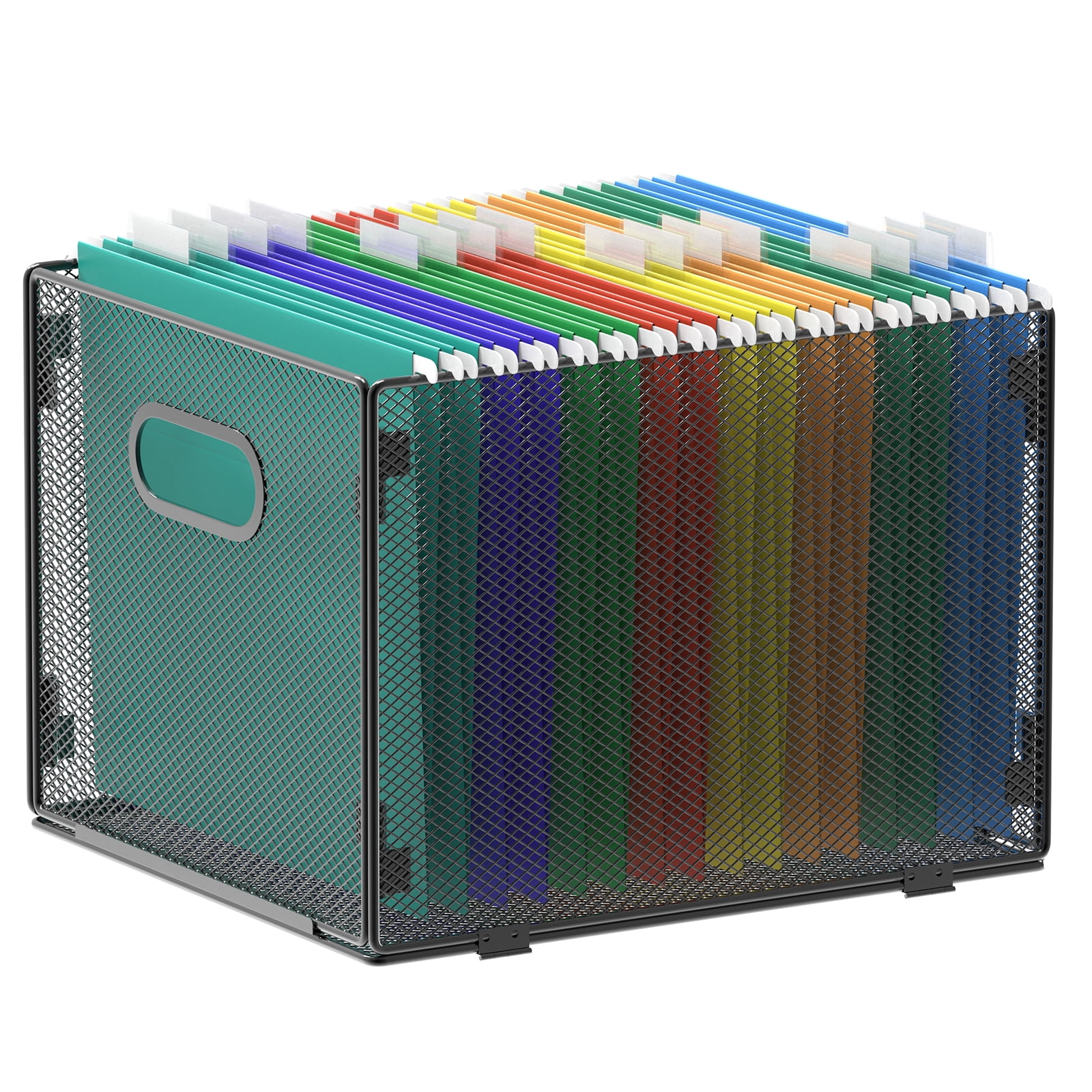 Samstar Hanging File Organizer, Mesh File Folder Box File Crate File ...