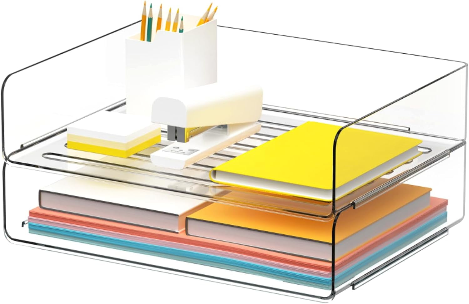 Samstar Paper Letter Tray, 3 Tier Desk File Organizer Paper Sorter ...