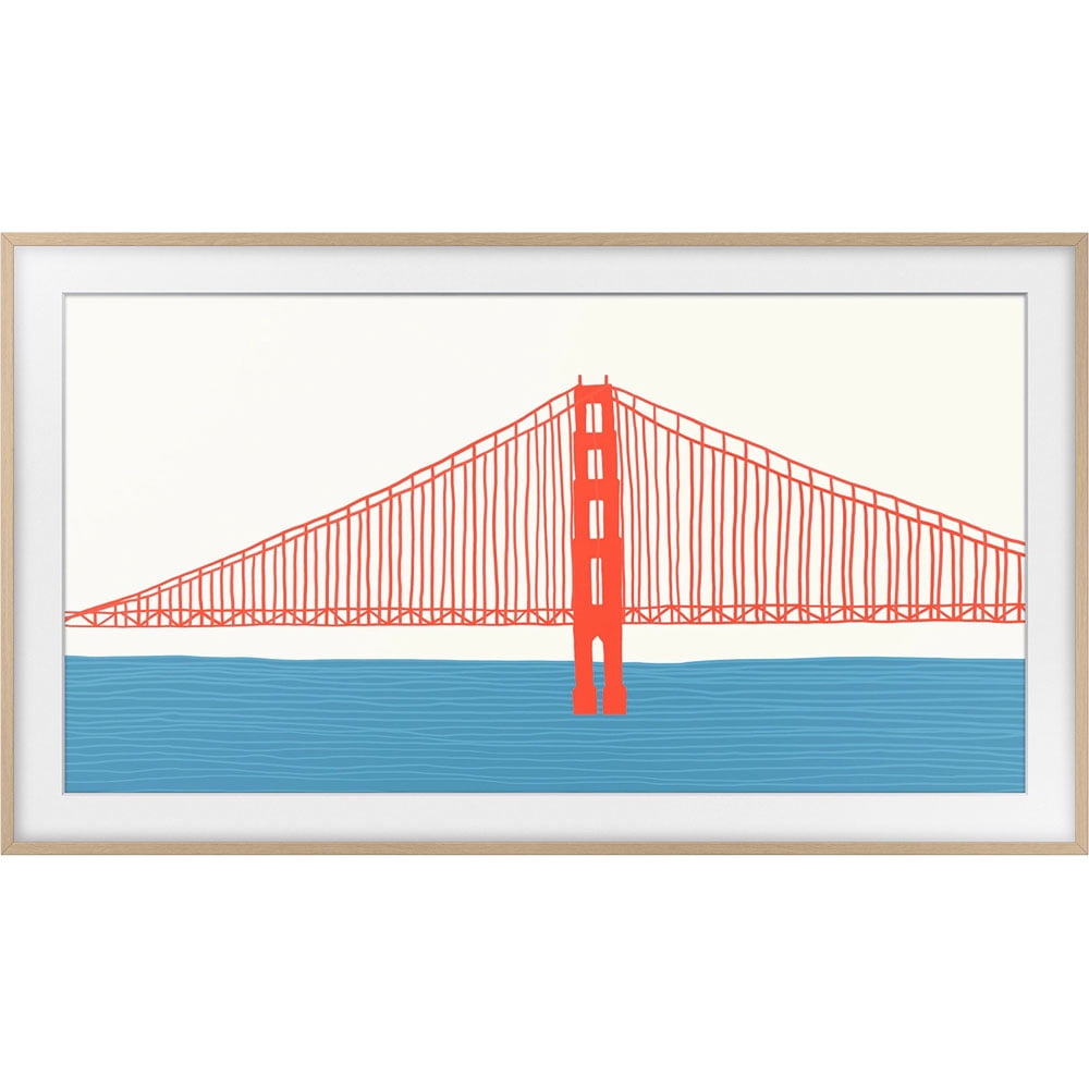 Samsung 43" The Frame (2021) Modern Teak Customizable Bezel - Choose ...