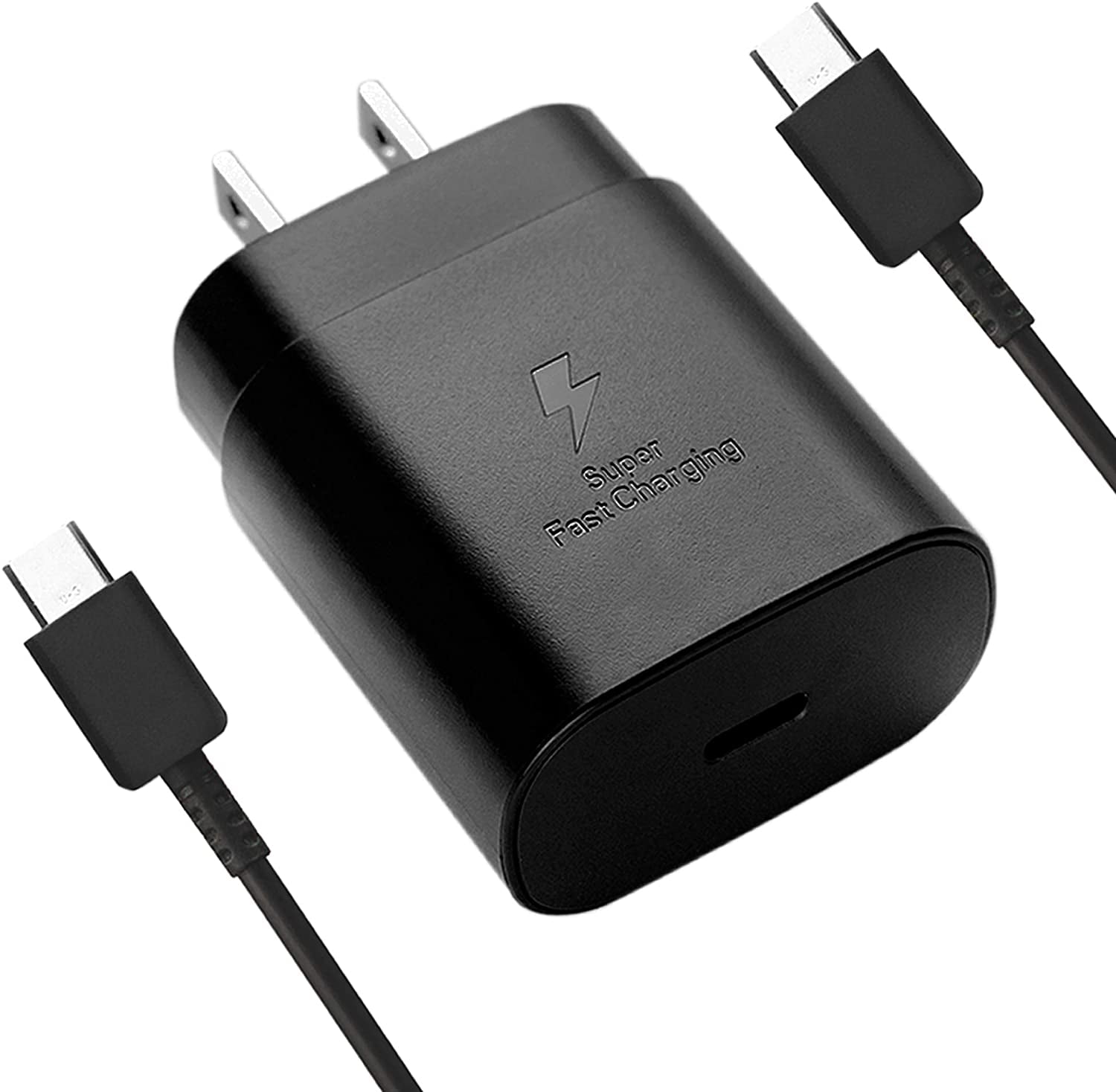 Samsung USB-C Phone Plug, 25W Super Fast Charging Wall Charger - Black ...