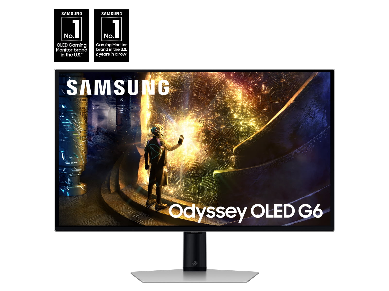Samsung 27" Odyssey QD-OLED G6 (G61SD) QHD 240Hz 0.03ms FreeSync™ Premium Pro Gaming Monitor ...