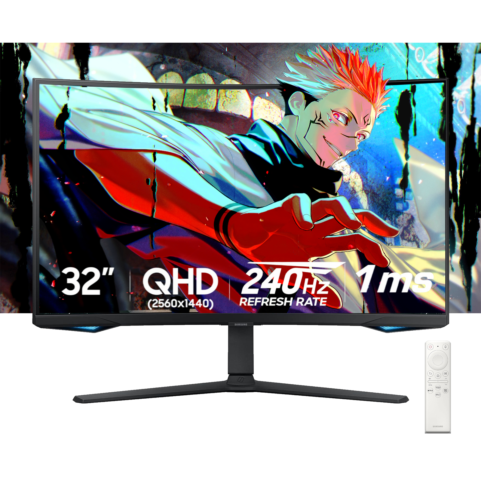 Samsung 32" Odyssey Curved Gaming Monitor | 240Hz, 1ms | QHD, HDR600 ...