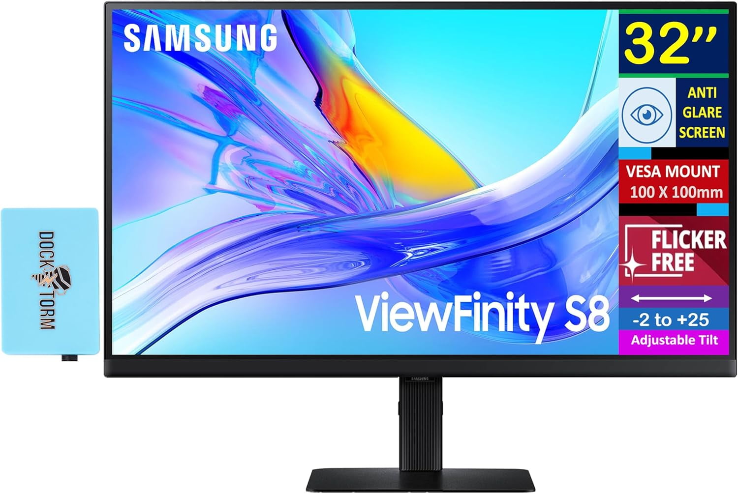 Samsung 32" ViewFinity S8 (S80UD) 4K UHD VA Monitor with HDR10, USB-C ...
