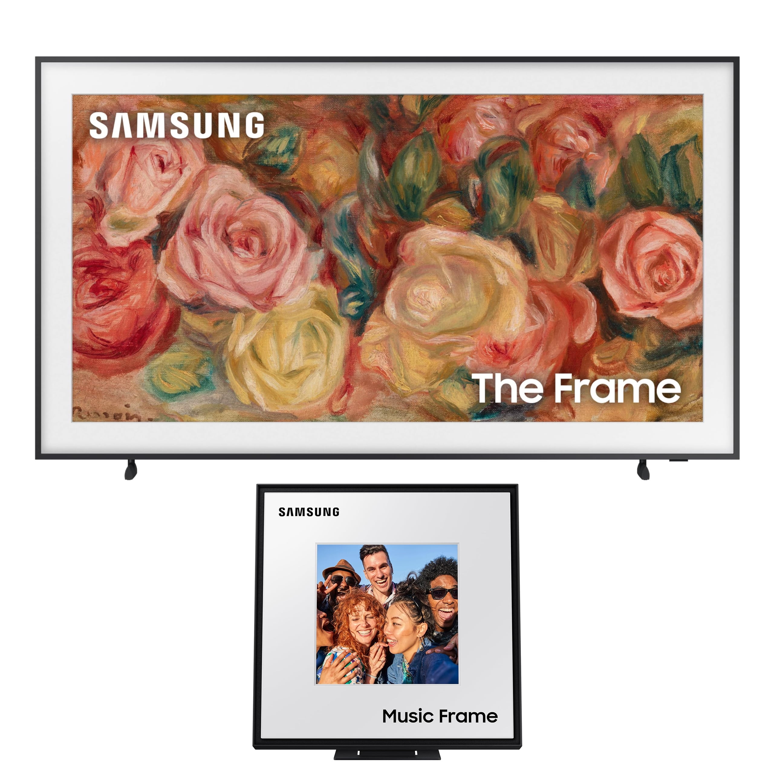 Samsung 43-in LS03D The Frame Smart TV Bundle with LS60D Music Frame ...