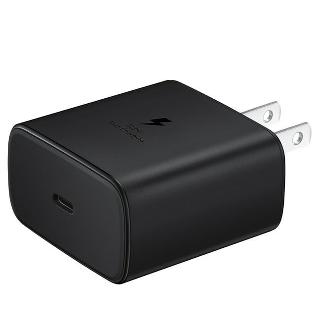 Samsung USB-C Adapter Plug for Galaxy Power - 45W Super Fast Charging Wall Charger - Black (US ...