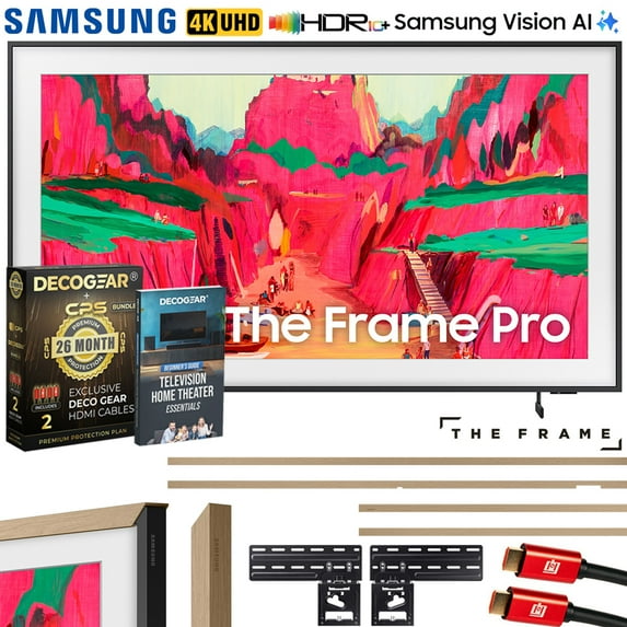 Samsung 65" The Frame Pro LS03FW 4K Neo QLED TV (2025) Bundle with ...