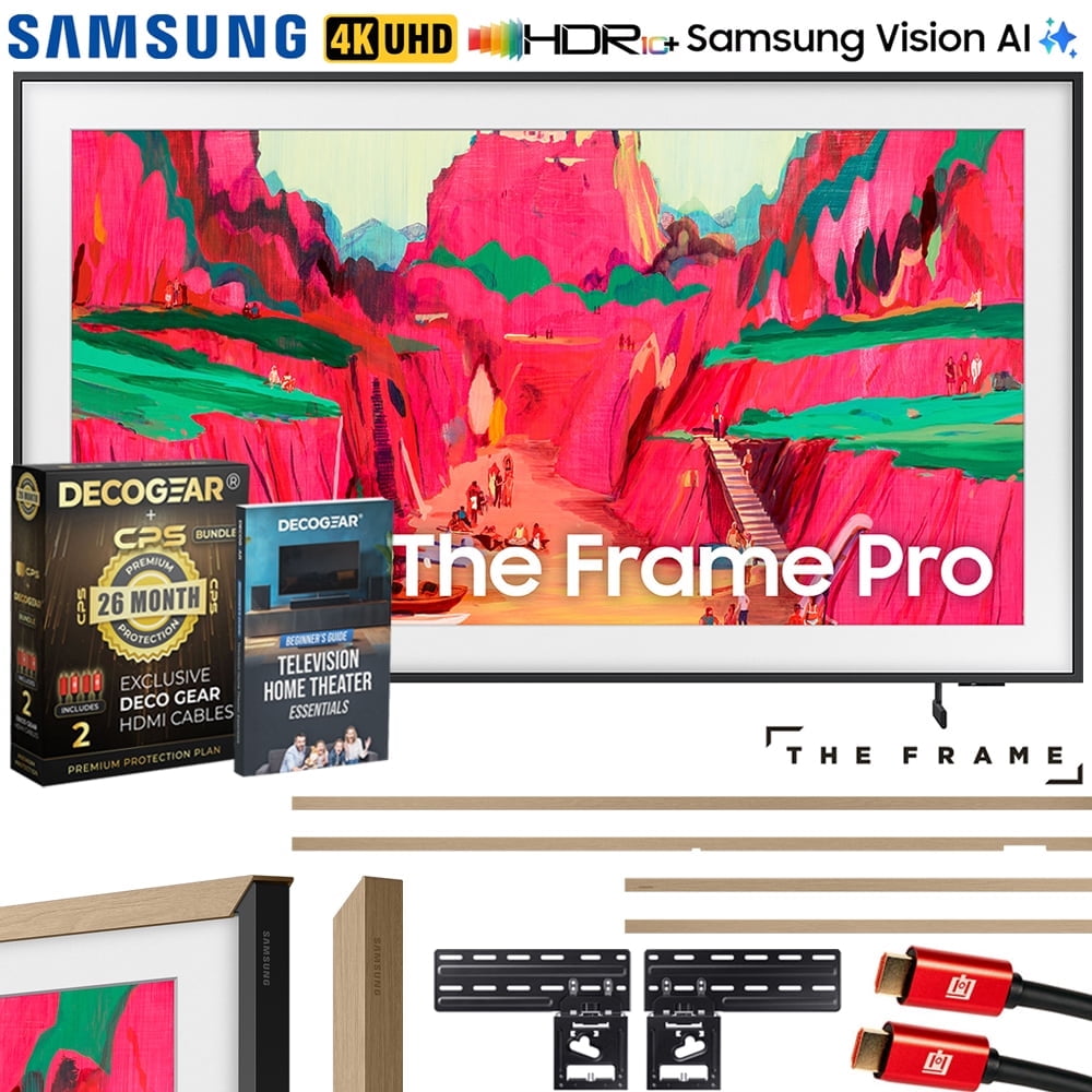 Samsung 65" The Frame Pro LS03FW 4K Neo QLED TV (2025) Bundle with ...