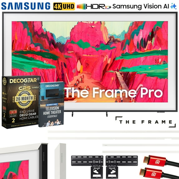 Samsung 85" The Frame Pro LS03FW 4K Neo QLED TV (2025) Bundle with ...