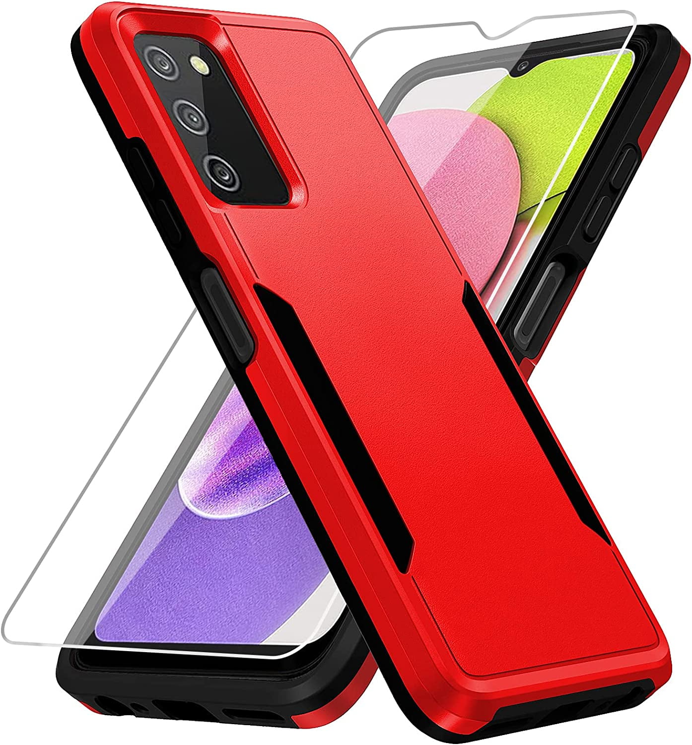 Samsung A03S Case, Galaxy A03S Case with Screen Protector [Military ...