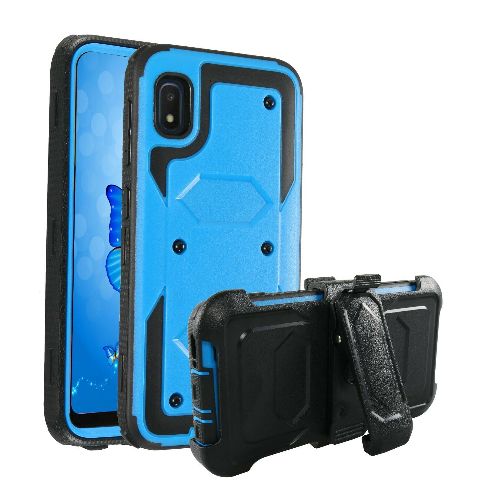for Samsung A10e Case,Built-in Screen Protector Heavy Duty Full-Body Rugged Holster Armor Case ...