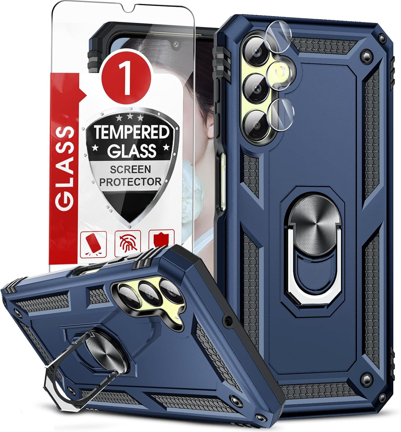 for Samsung-A25-5G-Case with Stand, Galaxy A25 5G Phone Case with ...