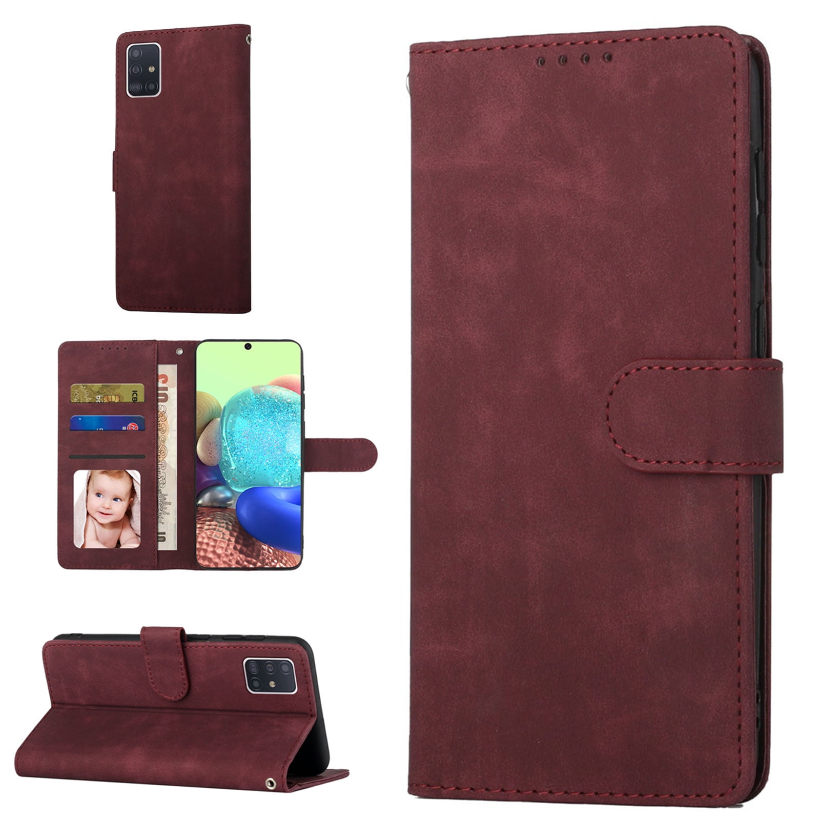 Samsung A71 Wallet Case 5G, Luxury RFID Blocking Card Holder Slot ...