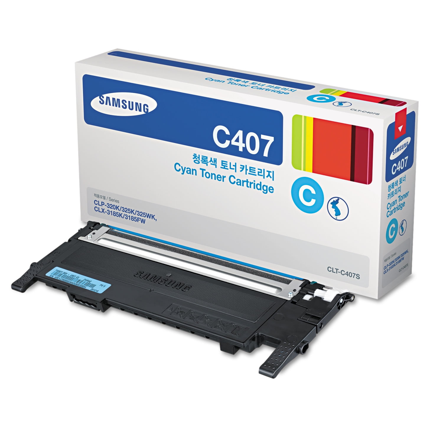 Samsung CLT-C407S (SU001A) Toner, 1000 Page-Yield, Cyan - Walmart.com