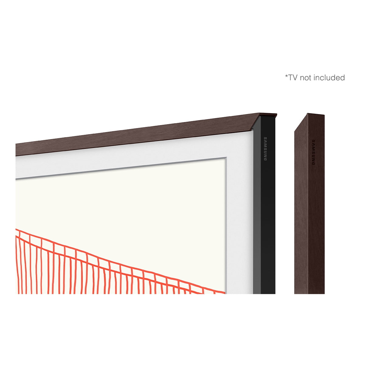 "Samsung 50"" The Frame Customizable Modern Bezel in Brown" - Walmart.com