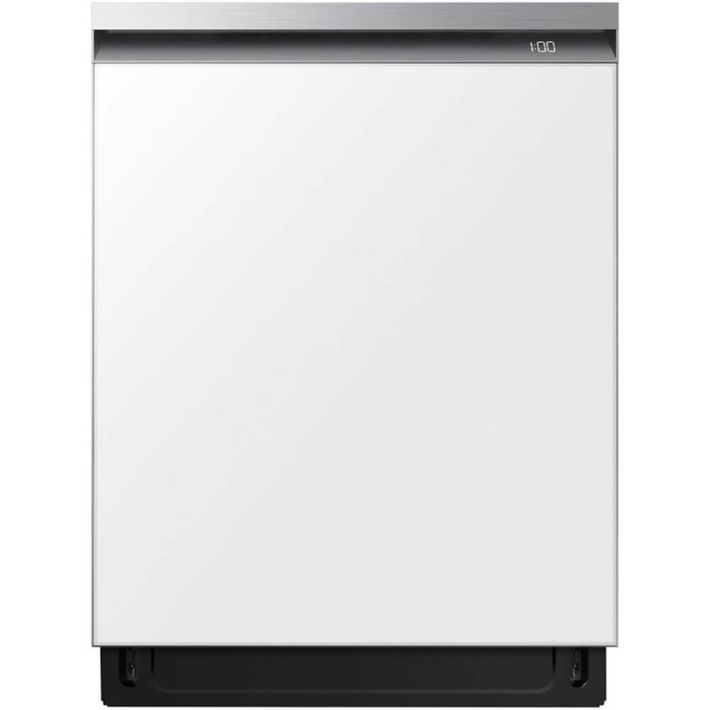 Samsung DW80BB707012 24 inch White Glass 42dBA Smart Dishwasher ...