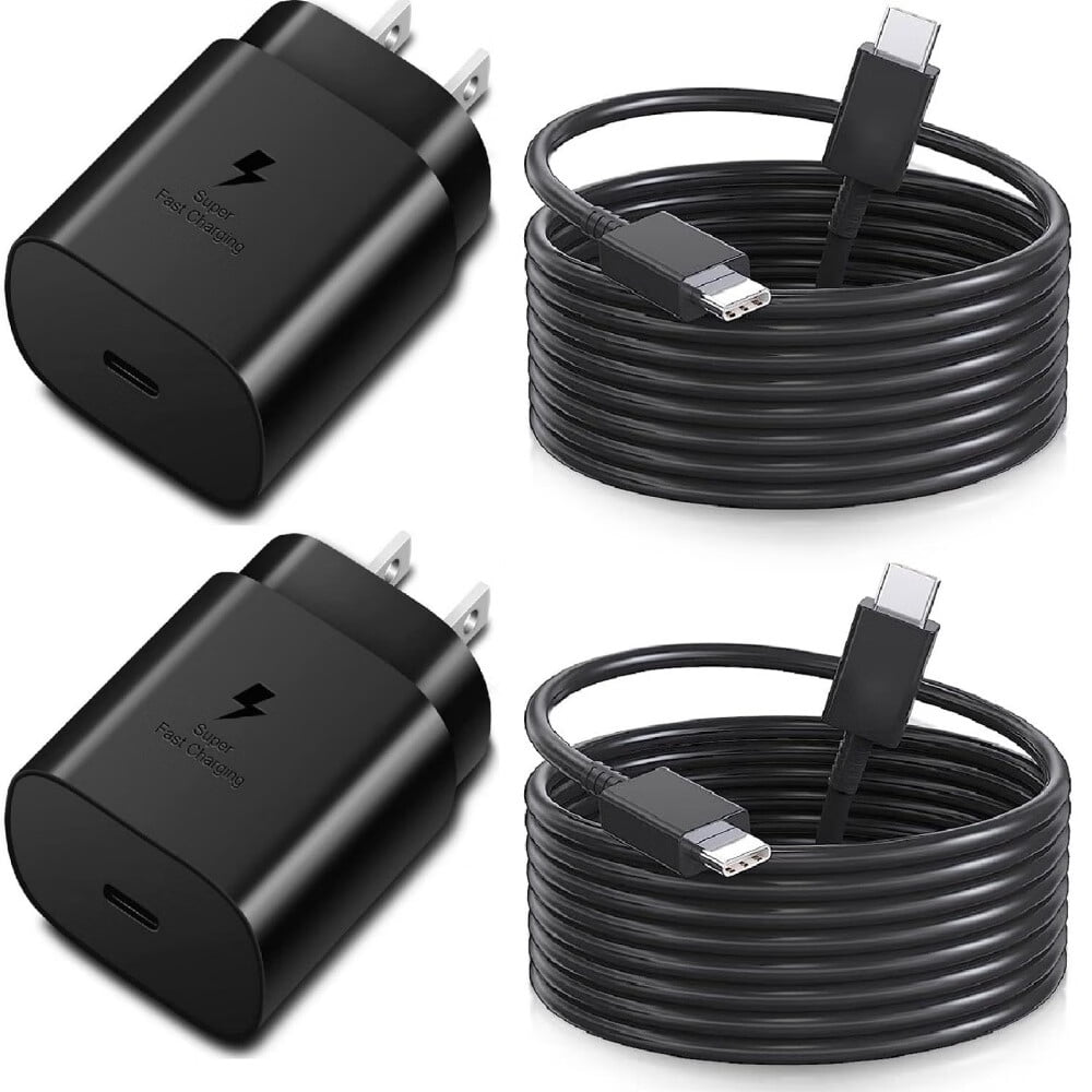 Samsung Fast Charger Super Fast Charging 2-Pack 25W USB C Charger Type ...