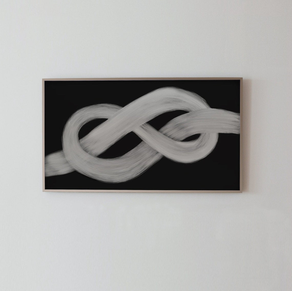 Samsung Frame Tv Art - Abstract Line, The Knot Art. For Samsung Frame ...