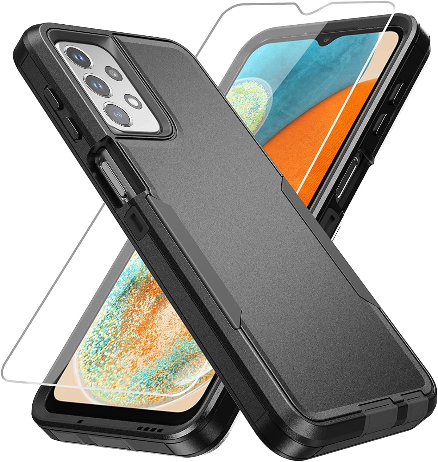 Samsung Galax A23 5G/4G Case,[Not Fit A23 5G UW Version] with Screen Protector,[Military Grade ...