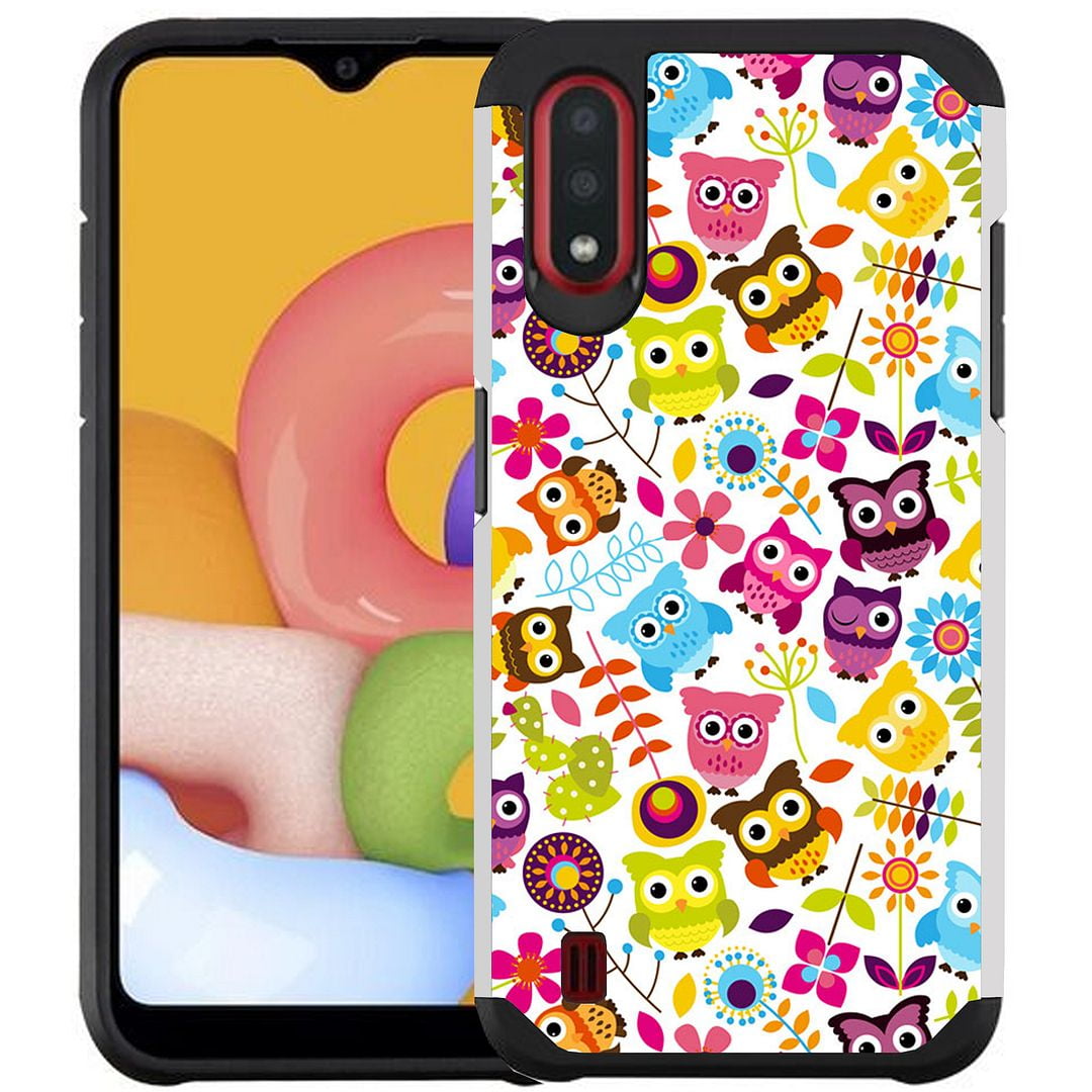 Samsung Galaxy A01 Case - Colorful Design Hybrid Armor Case Shockproof ...