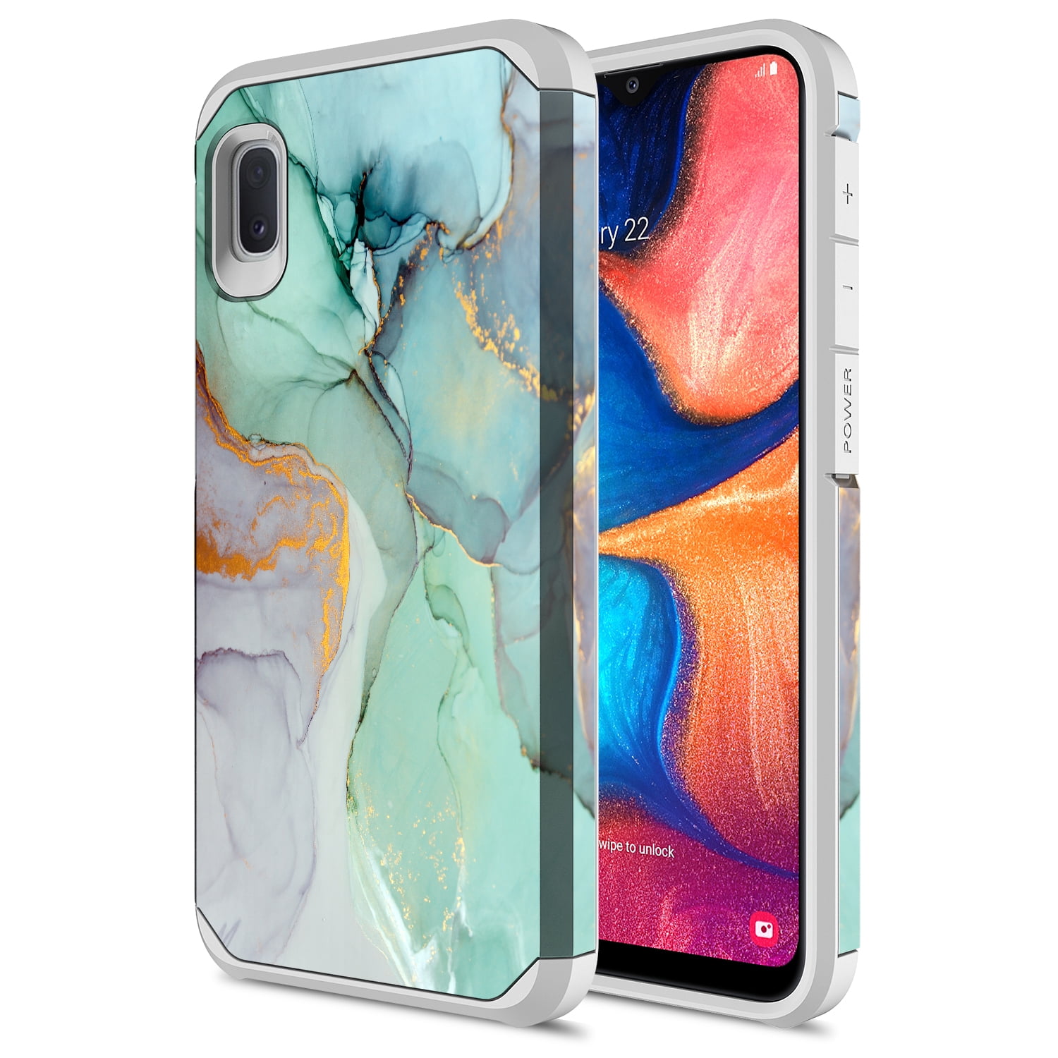 Samsung Galaxy A01 Case, KAESAR Hybird Drop Protection Sleek Slim Dual Layer Shockproof Colorful ...