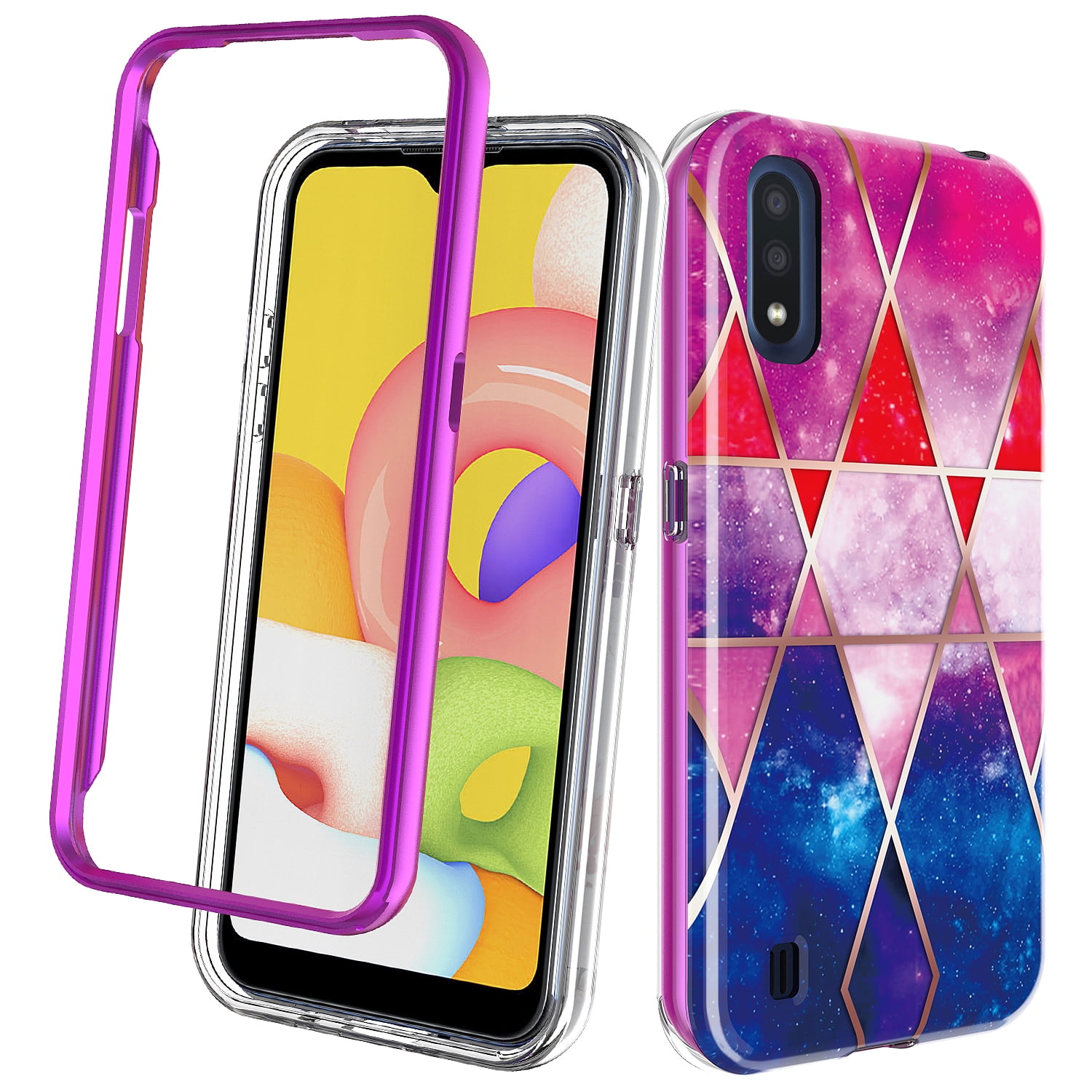 Samsung Galaxy A01 Case, Rosebono Hybrid Dual-Layered IMD Design ...