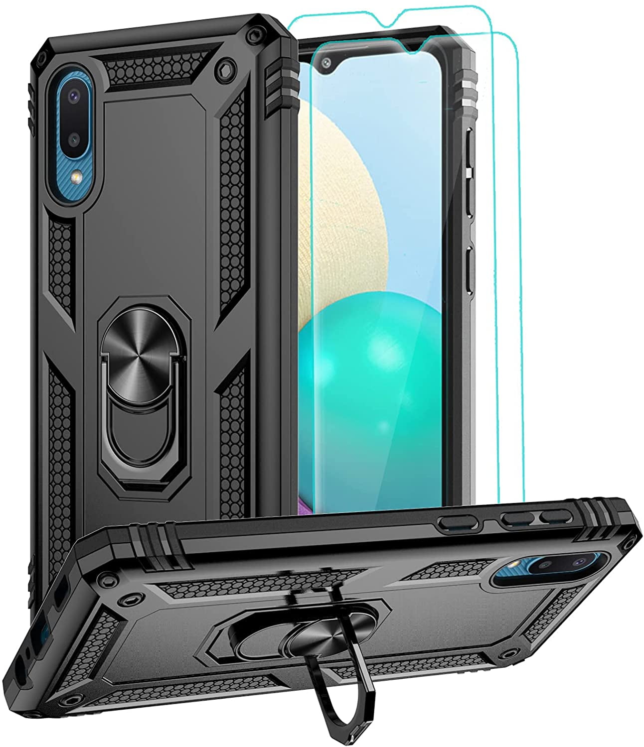 Samsung Galaxy A02 Case, Galaxy M02 Case with HD Screen Protectors ...