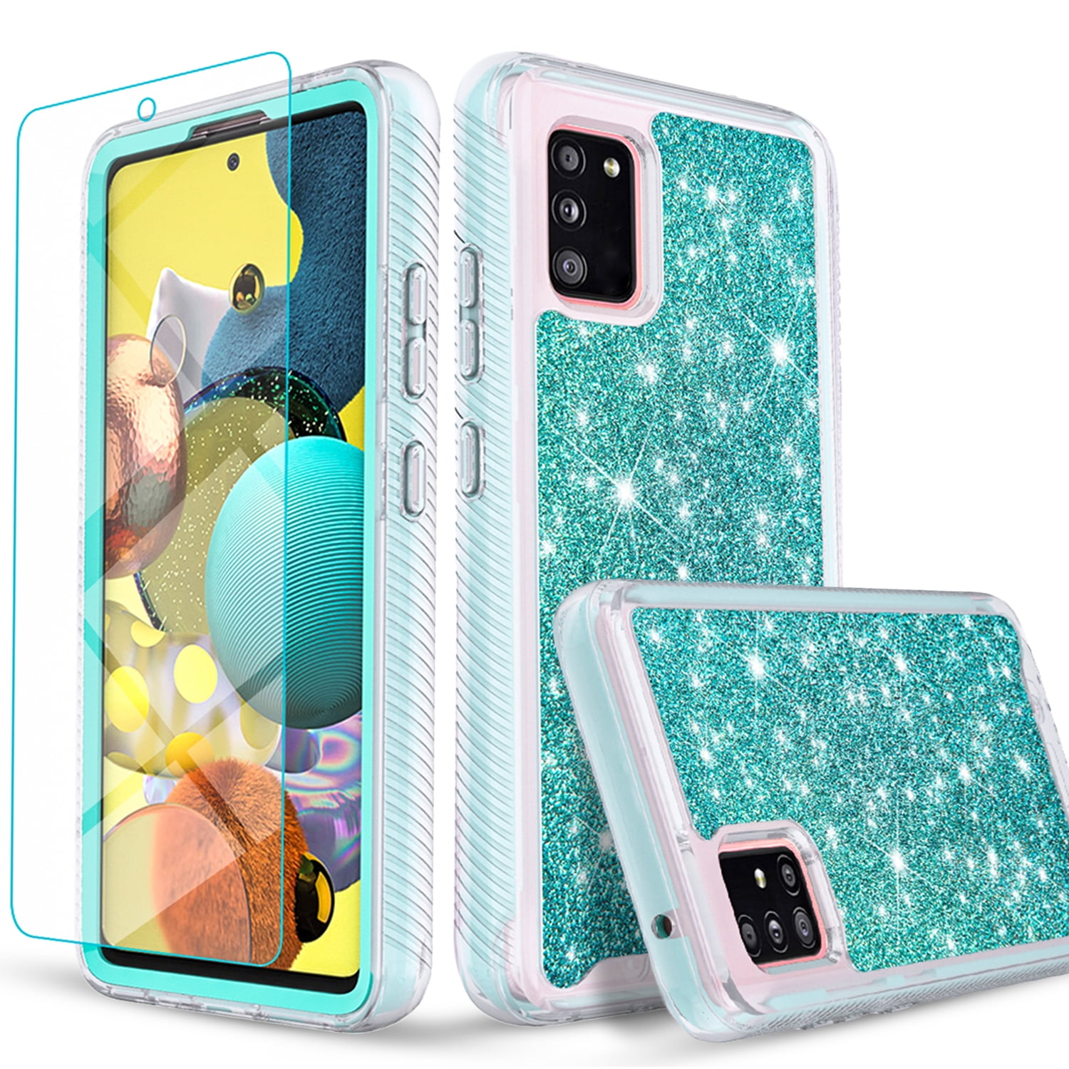 Samsung Galaxy A02S Case, with [Tempered Glass Screen Protector ...