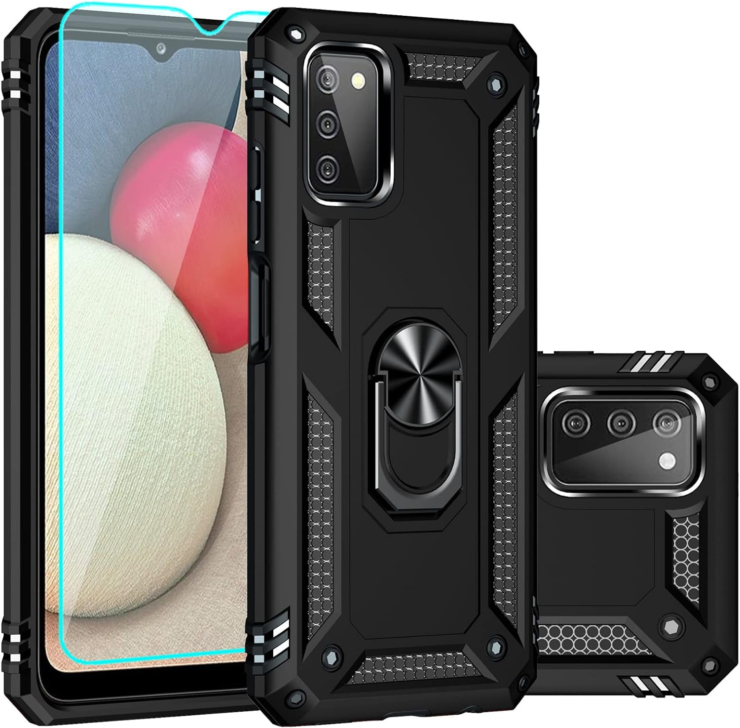 for Samsung Galaxy A03S Case,Galaxy A03S Case with Screen Protector ...